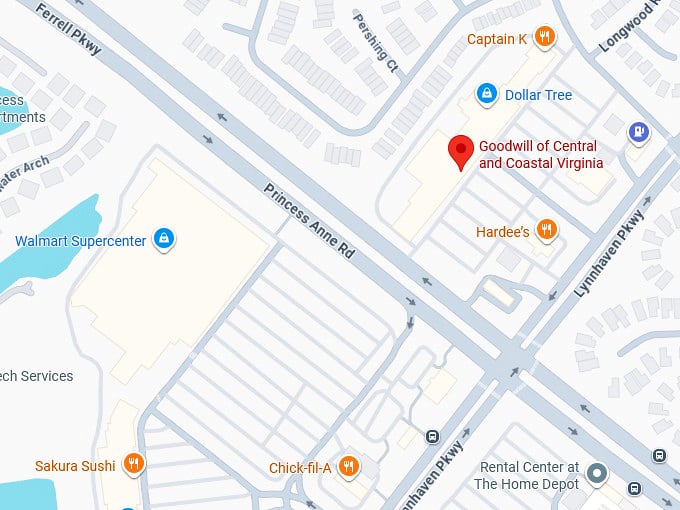 16. goodwill of central and coastal virginia (1949 lynnhaven pkwy) map