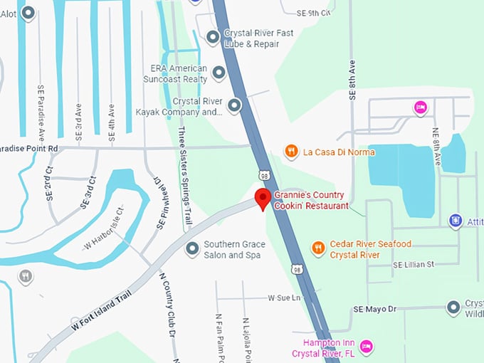 16. grannie's country cookin’ restaurant map
