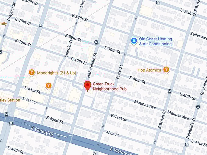 16. green truck neighborhood pub map