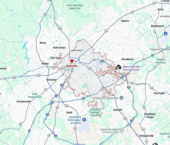 16. greenville map