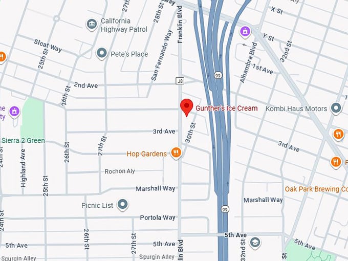 16. gunther's ice cream map