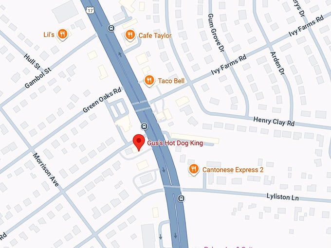 16. gus's hot dog king map