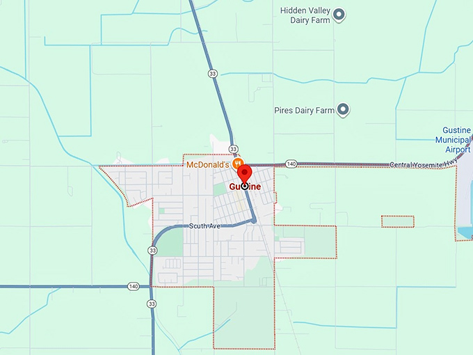 16. gustine, ca map