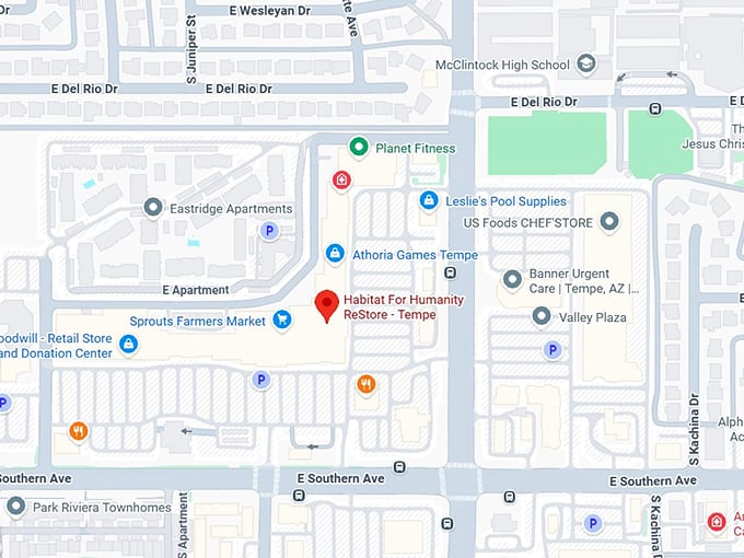 16. habitat for humanity restore tempe map