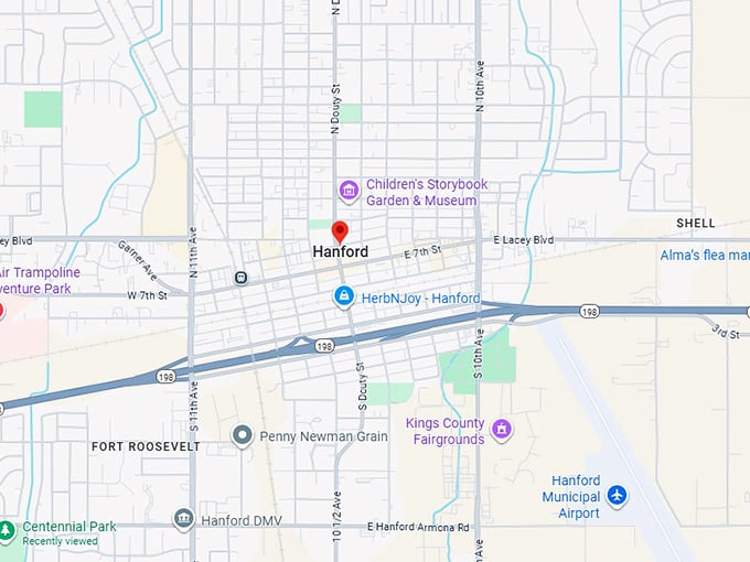 16. hanford, ca map
