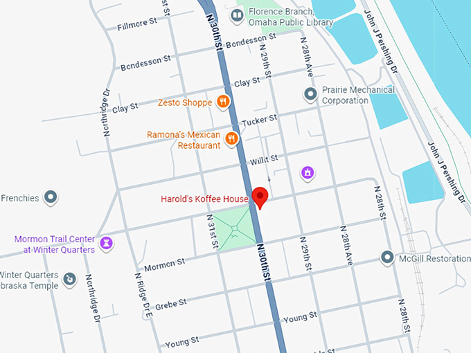 16. harold's koffee house map