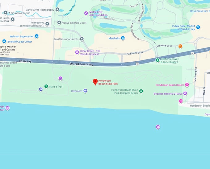 16. henderson beach state park map