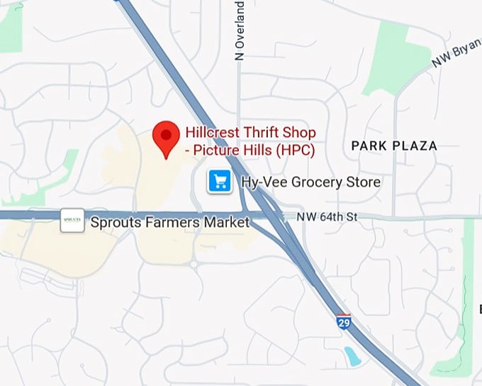 16. hillcrest thrift shop picture hills (hpc) (6501 n cosby ave) map