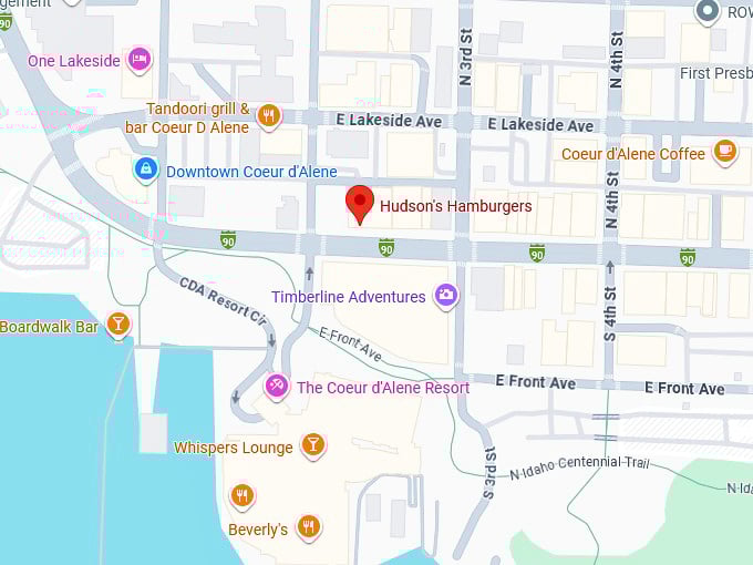 16. hudson’s hamburgers map