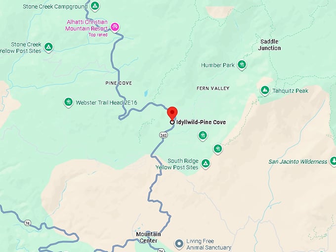 16. idyllwild–pine cove map