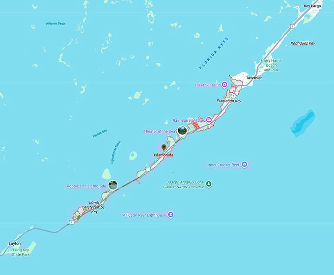 16. islamorada map