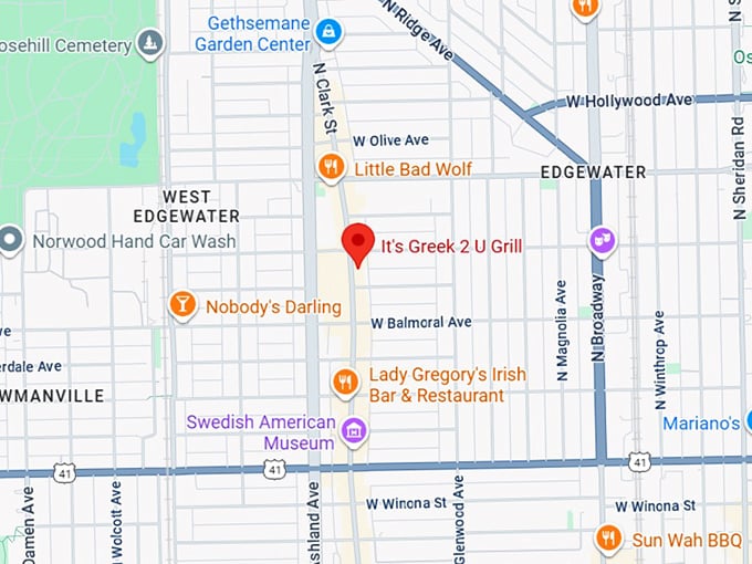 16. it's greek 2 u grill map