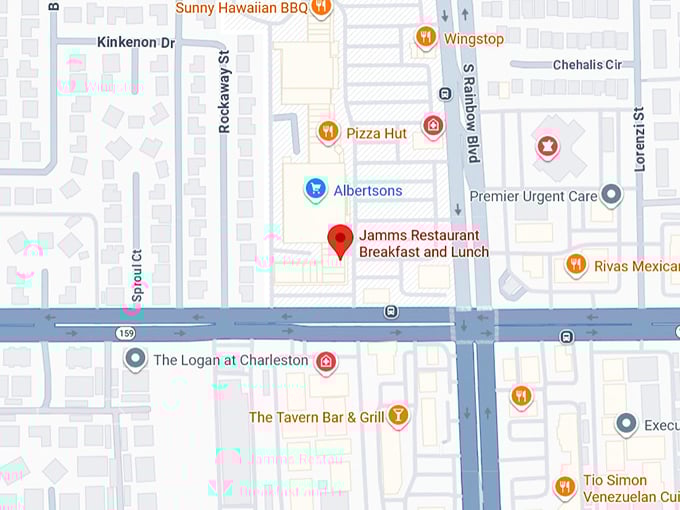 16. jamms restaurant breakfast and lunch map