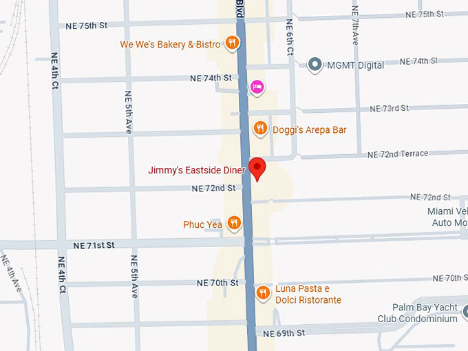 16. jimmy’s eastside diner map