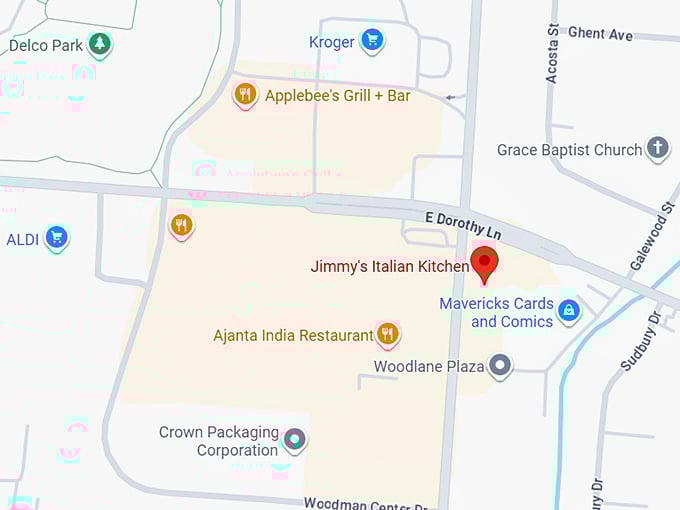 16. jimmy’s italian kitchen map