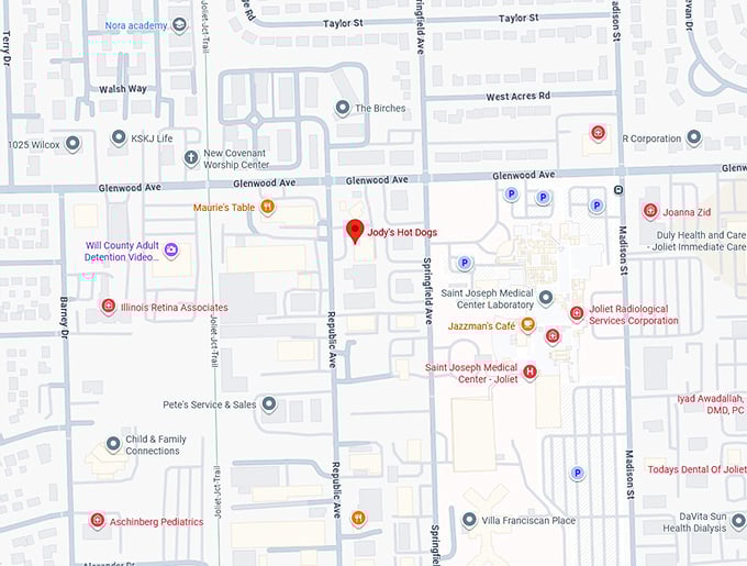 16. jody’s hot dogs map