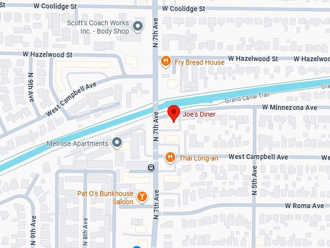 16. joe’s diner (phoenix) map