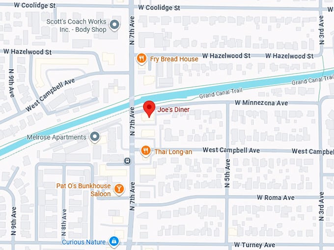 16. joe’s diner map