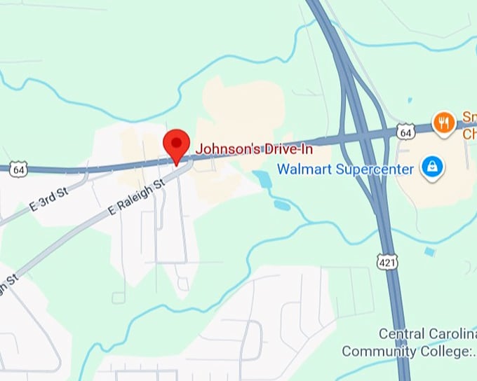 16. johnson’s drive in map