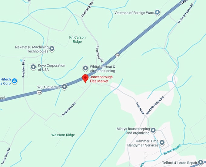 16. jonesborough flea market map