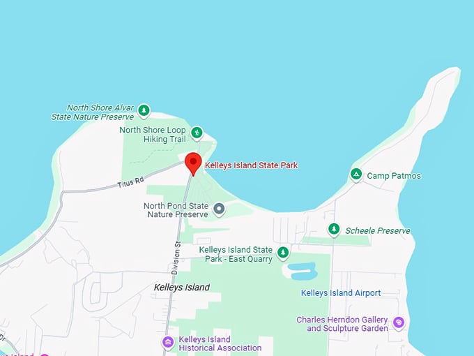 kelleys island state park map