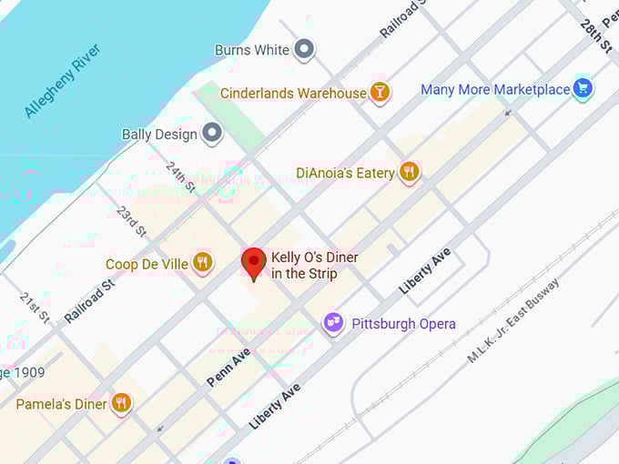 16. kelly o's diner in the strip map