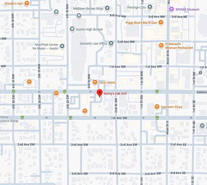 16. kenny’s oak grill map