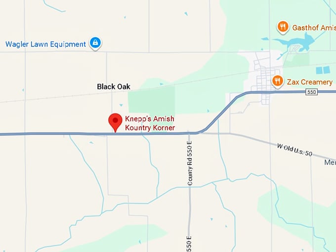 16. knepp's amish kountry korner map