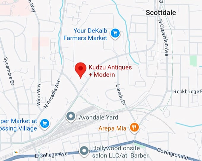 16. kudzu antiques + modern map