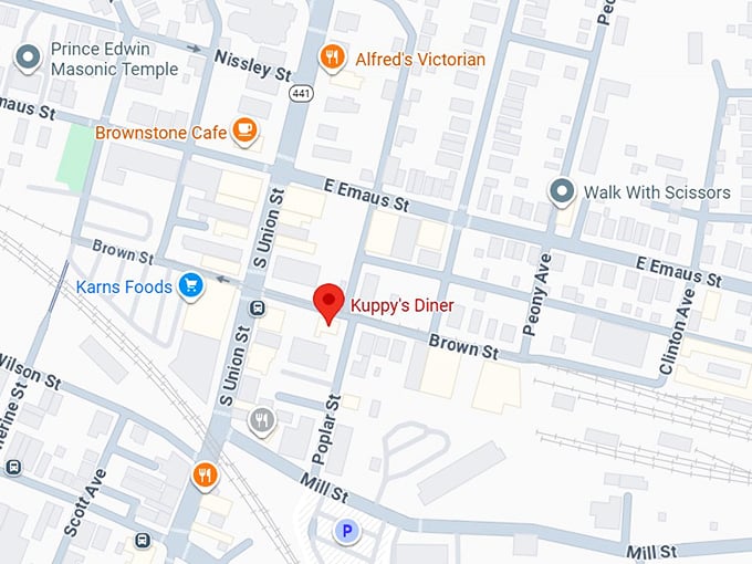 16. kuppy’s diner map
