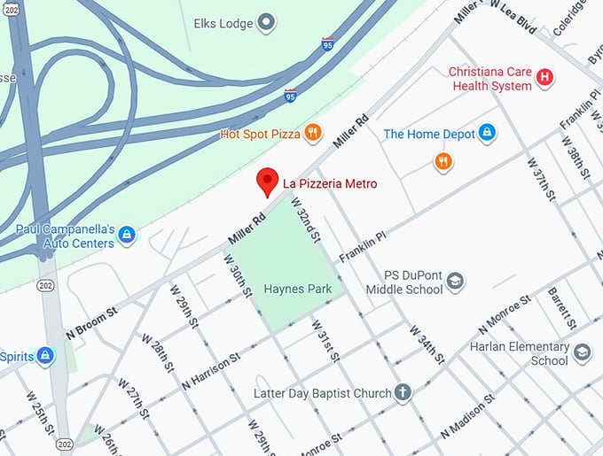 16. la pizzeria metro map