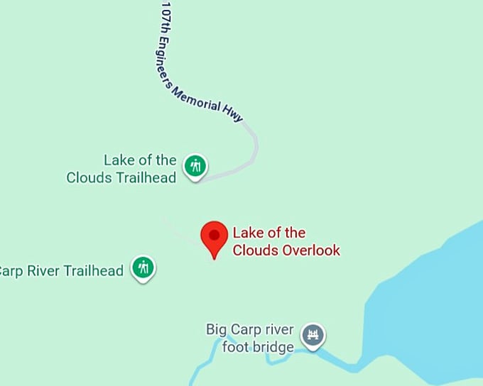 16. lake of the clouds overlook map