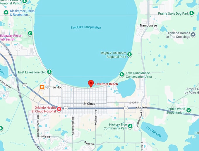 16. lakefront beach map