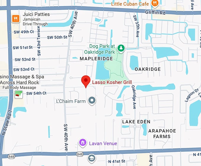 16. lasso kosher grill map