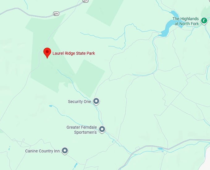 16. laurel ridge state park map