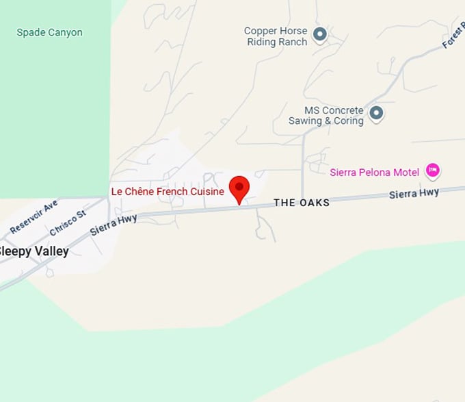 16. le chêne french cuisine map