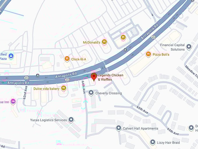 16. legends chicken & waffles map