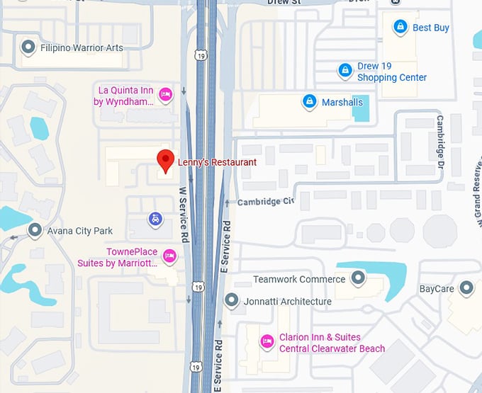 16. lenny’s restaurant map