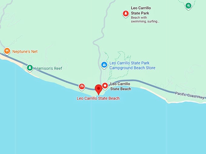16. leo carrillo state beach map