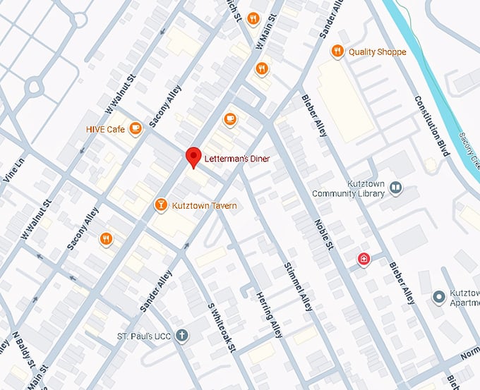 16. letterman's diner map