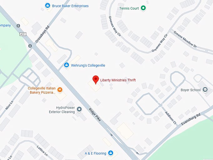 16. liberty ministries thrift store map