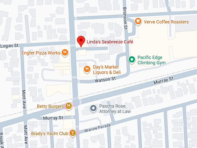 16. linda's seabreeze cafe map