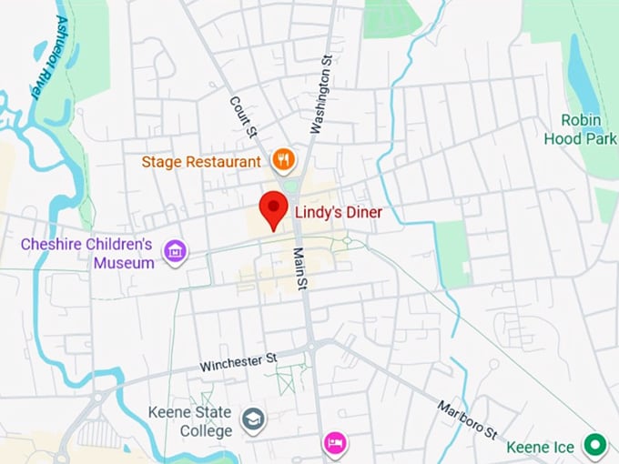 16. lindy’s diner map