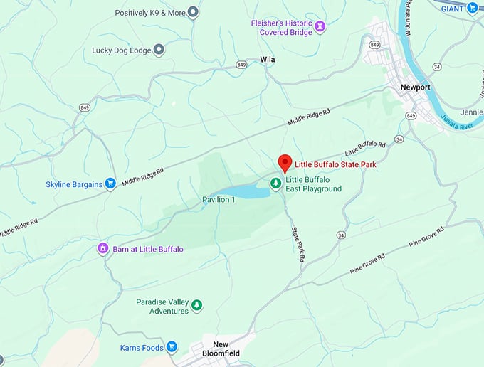 16. little buffalo state park map