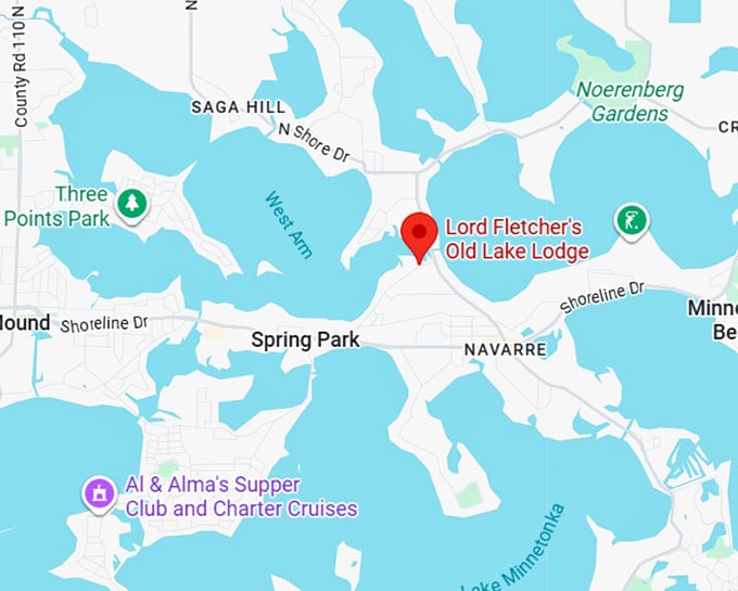 lord fletcher's old lake lodge map