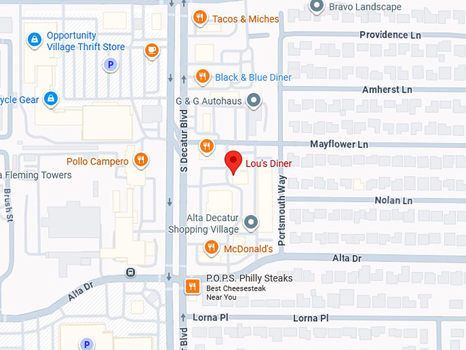 16. lou’s diner map