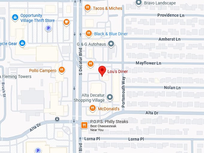 16. lou’s diner map