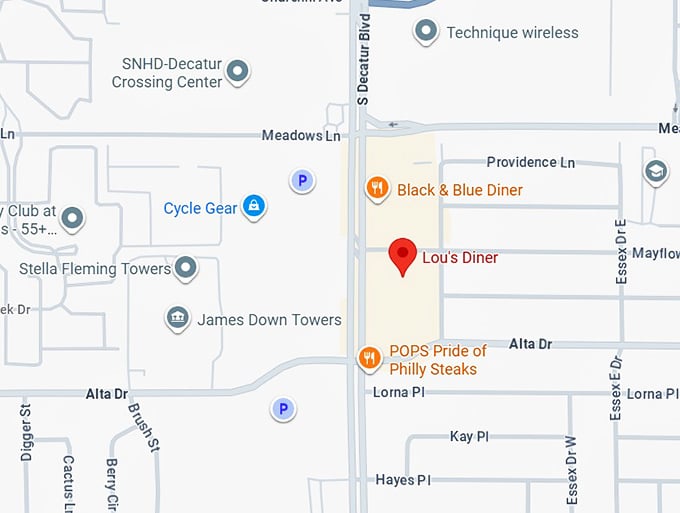 16. lou's diner map