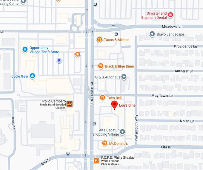 16. lou's diner map