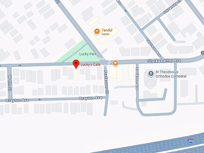 16. lucky’s cafe map
